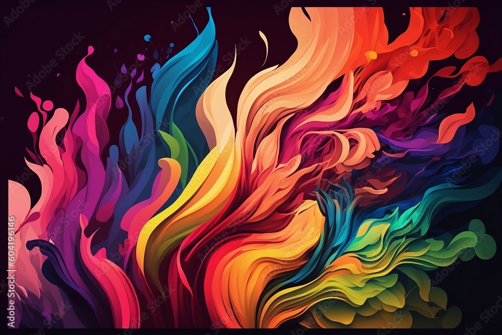 colorful abstract background, lgbt flag, lgbt colors, Generative AI ...