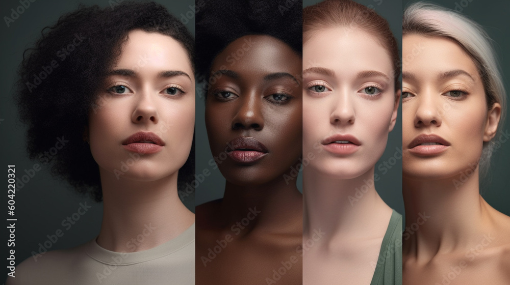 Comparison of similar face shapes with dark tanned skin tone and light ...