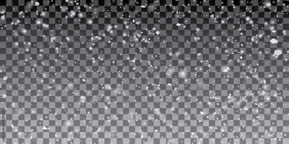 Vector illustration. Winter overlay for use on dark backgrounds ...