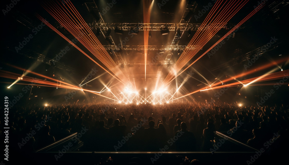 The illuminated stage lit up the night for dancing enthusiasts ...