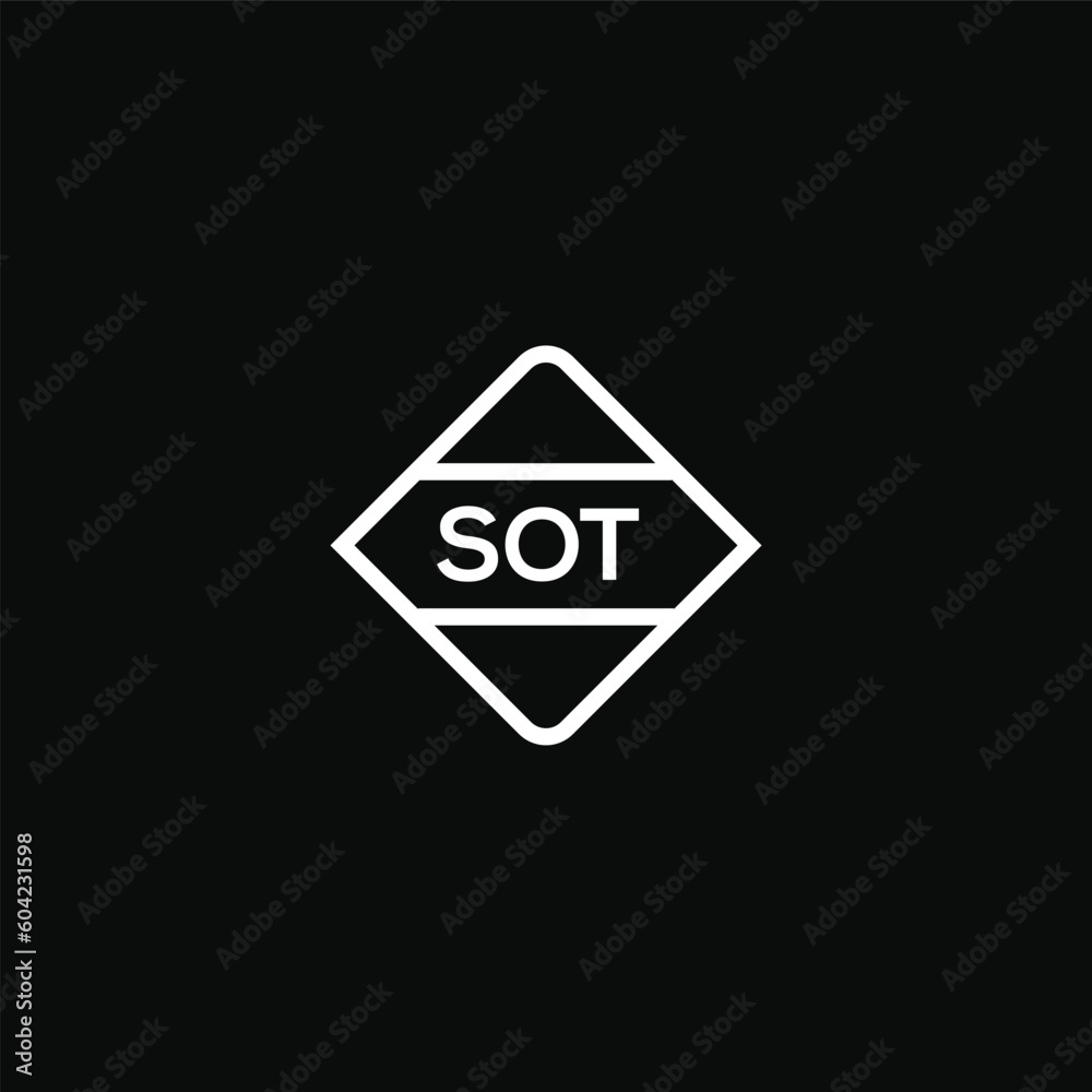 SOT letter design for logo and icon.SOT monogram logo.vector ...
