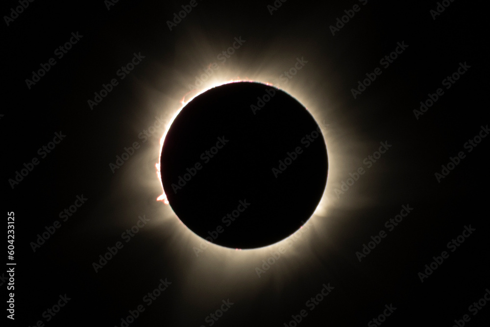 Totality during the 2023 Australian total solar eclipse in Exmouth ...