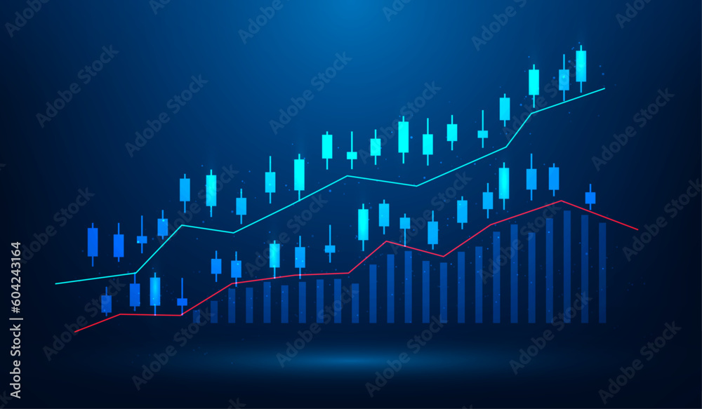 Vetor de business investment graph diagram stock increase technology ...