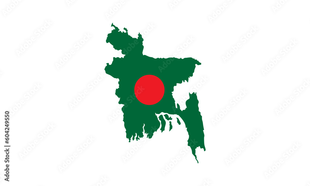 Flag Map of Bangladesh Vector Maps Stock Vector | Adobe Stock