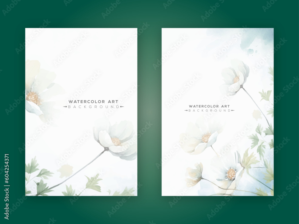 elegant wedding card with beautiful floral and leaves template. Luxury ...