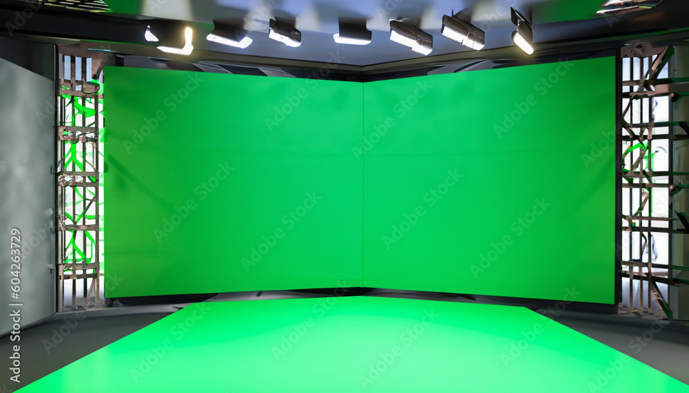 Green Screen wallpaper, virtual TV studio, green Screen background, Ai ...
