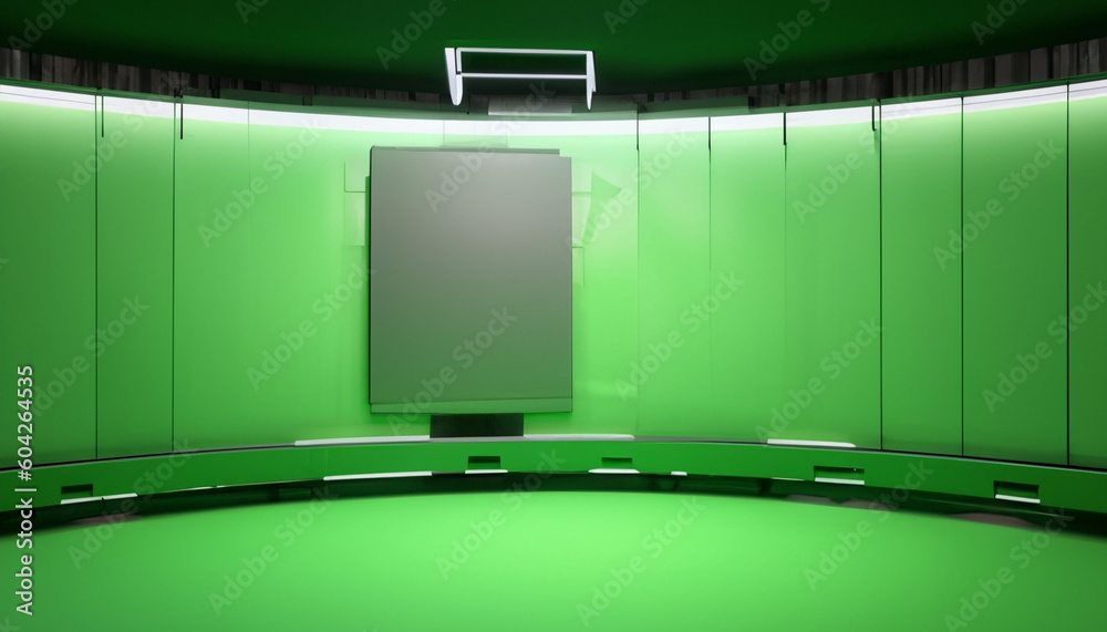 Green Screen background virtual studio news room, Ai Generate Stock ...