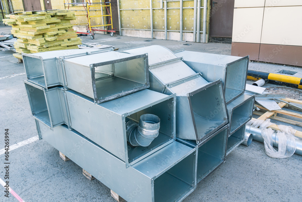 Ventilation metal boxes to ensure air circulation in buildings ...