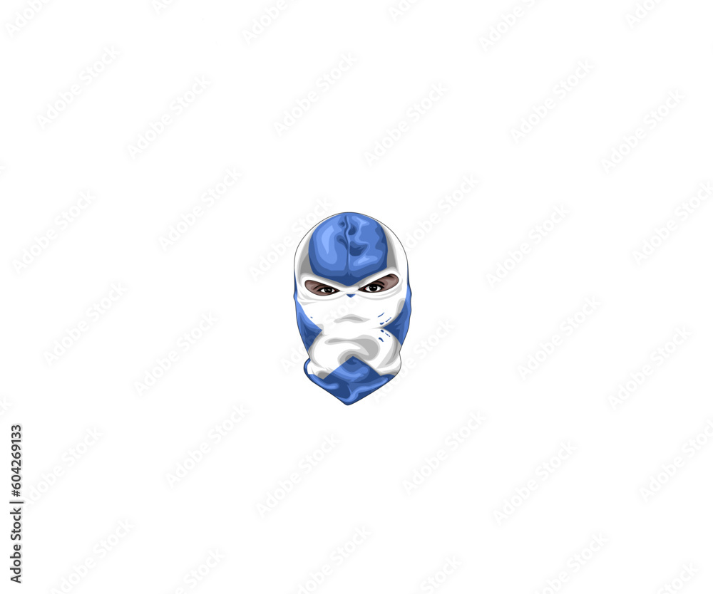 balaclava head vector, full masked head face, casual ultra head vector ...