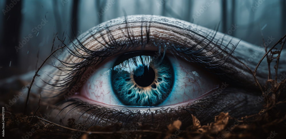 The image captures the fear of the unknown within. Eye the reflection ...