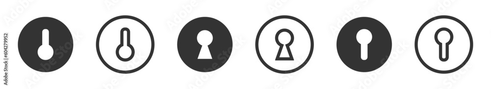 Keyhole icons. Key hole icon set. Vector illustration. Stock Vector | Adobe Stock