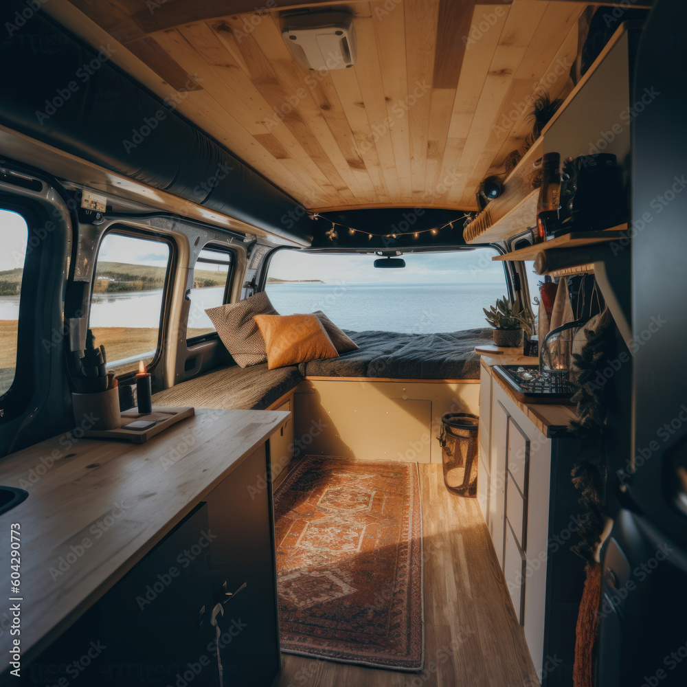 DIY Van Build, Depicting Camper Van and Nomadic Van Life, Adventure and ...