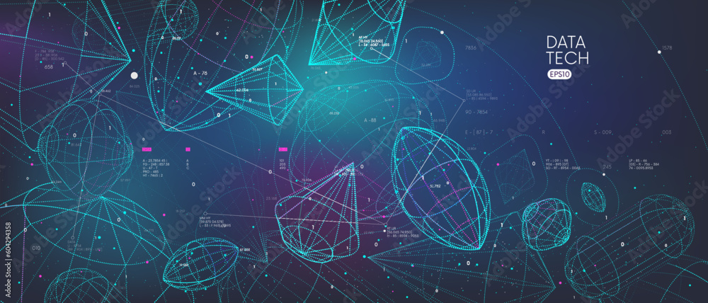 Sorting and analysis digital database, visualization of big data in the form of various ...