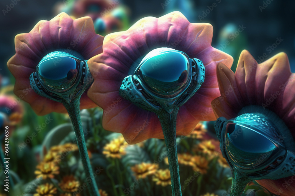 Plants of extraterrestrial civilizations. Flowers from another planet ...