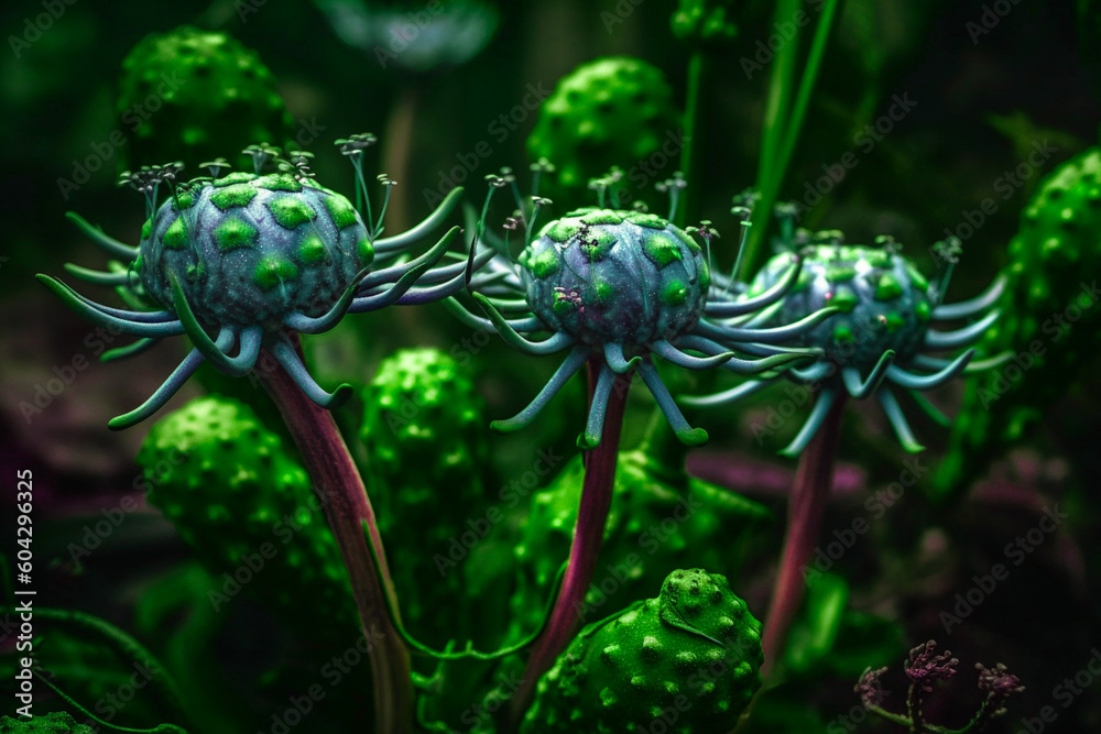 Plants of extraterrestrial civilizations. Flowers from another planet ...