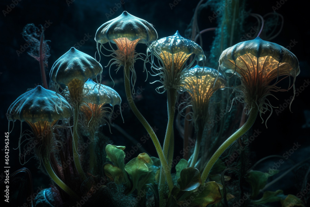 Plants of extraterrestrial civilizations. Flowers from another planet ...