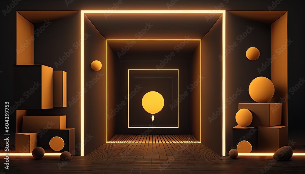 of geometry black and orange boxes of minimal frat ray geometry in ...