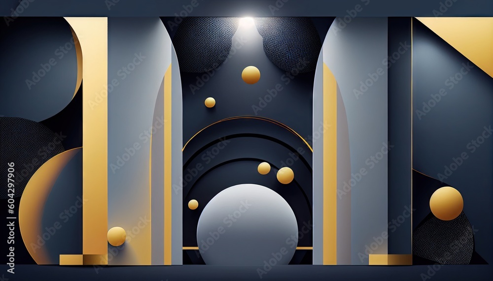 of geometry black and yellow box of geometry futuristic and stylish ...