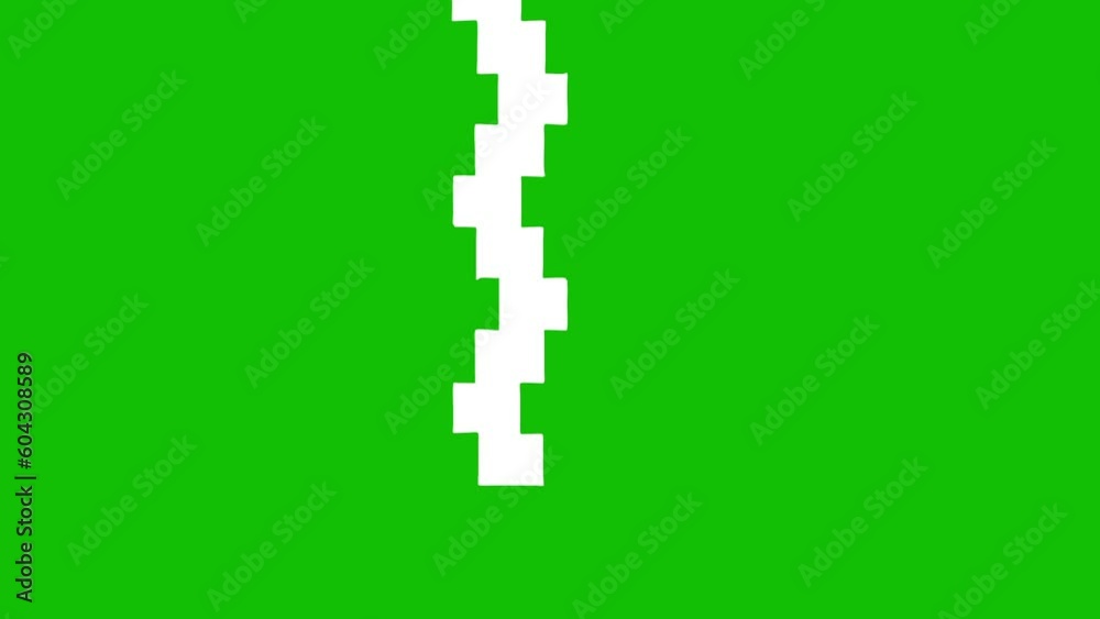 a moving line on a green screen. One-line style. motion animation on ...