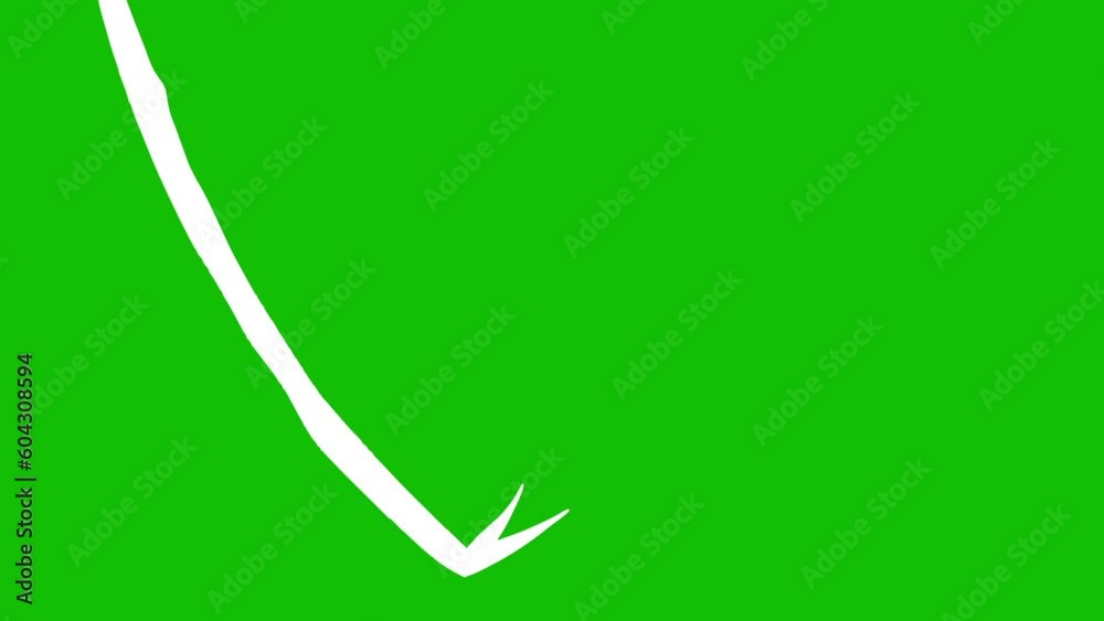 a moving line on a green screen. One line style. motion animation on ...
