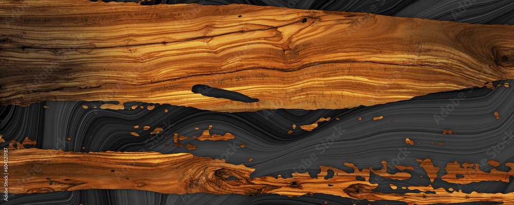 black epoxy resin panel with walnut, texture for design,Wooden Table ...