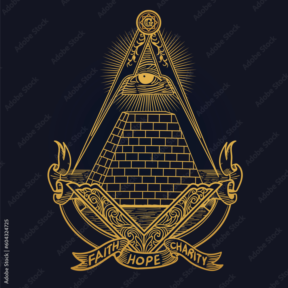 freemasonry Emblem tattoo Compass Tattoo , Eye of Providence. All ...