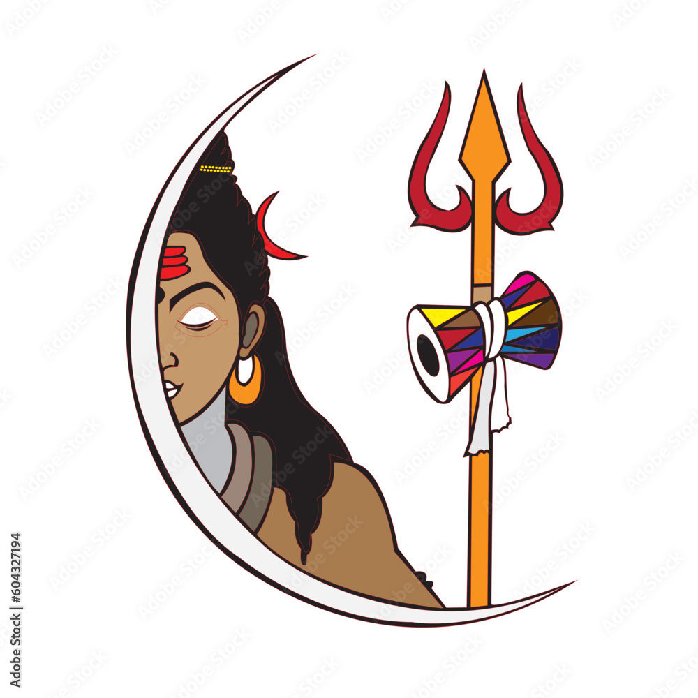 Lord mahadev vector silhouette design. Mahadev t shirt design. Lord ...