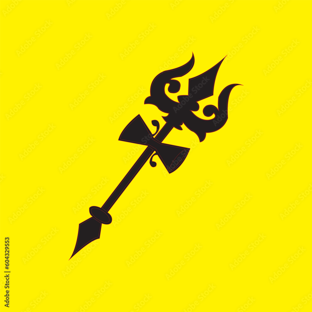 Trident logo vector. Trishul symbol. Ancient icon. Vector Illustration ... Trident logo vector. Trishul symbol. Ancient icon. Vector Illustration ...