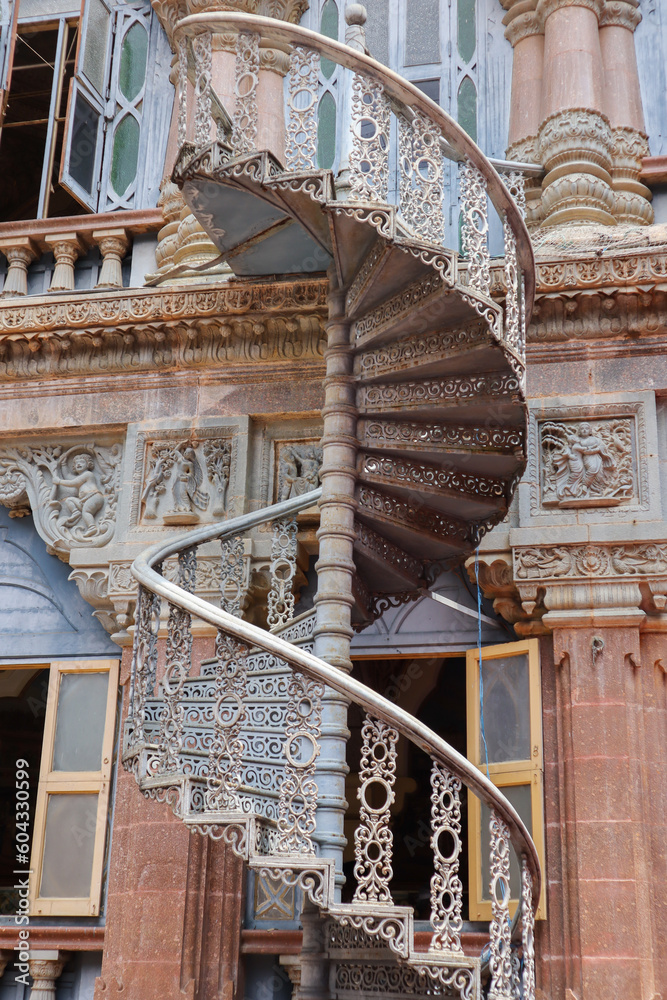 A Beautiful Spiral Staircase built in cast and wrought Iron during the ...