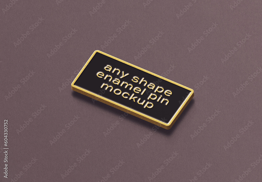 Enamel Pin Mockup Template Card Logo Soft Apparel Clothes Stock ...