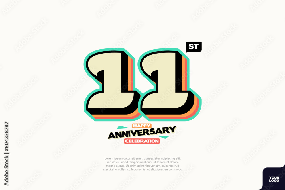 Number 11 logo icon design 11st birthday logo number anniversary 11 ...