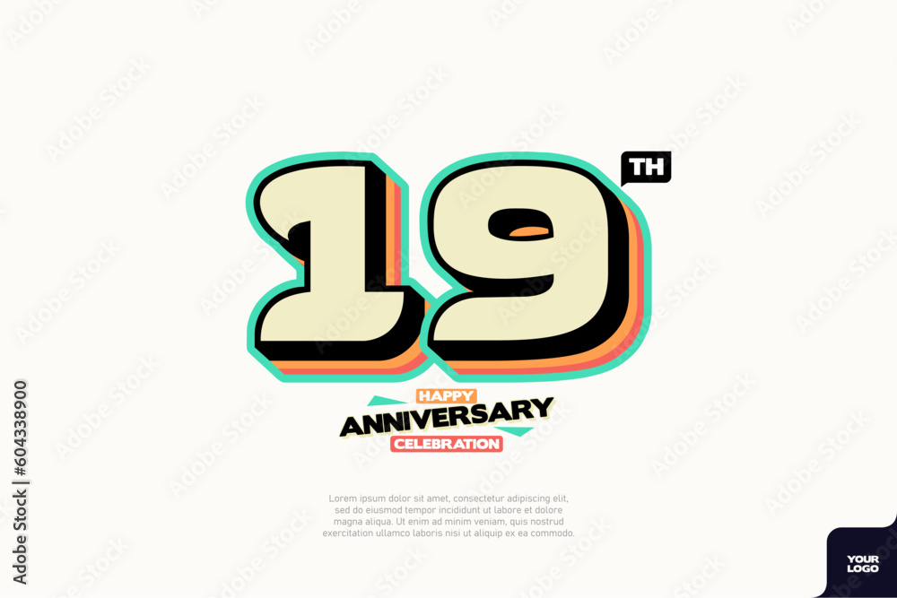 Number 19 logo icon design 19th birthday logo number anniversary 19 ...