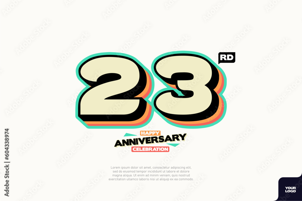 Number 23 logo icon design 23rd birthday logo number anniversary 23 ...
