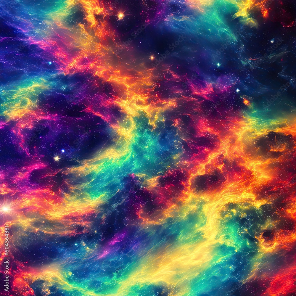 Rainbow Cosmos: Captivating Colors of Nebulas Unveiled - Generative AI ...