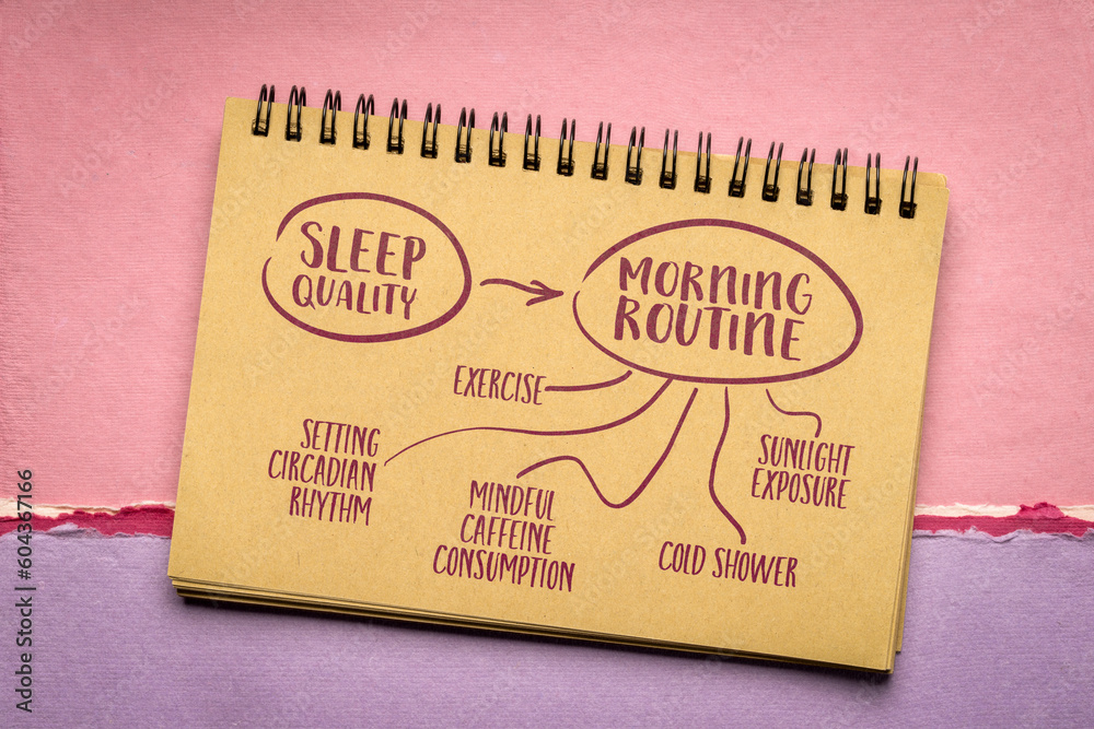 Zdjęcie Stock: morning routine to set up circadian rhythm and improve ...