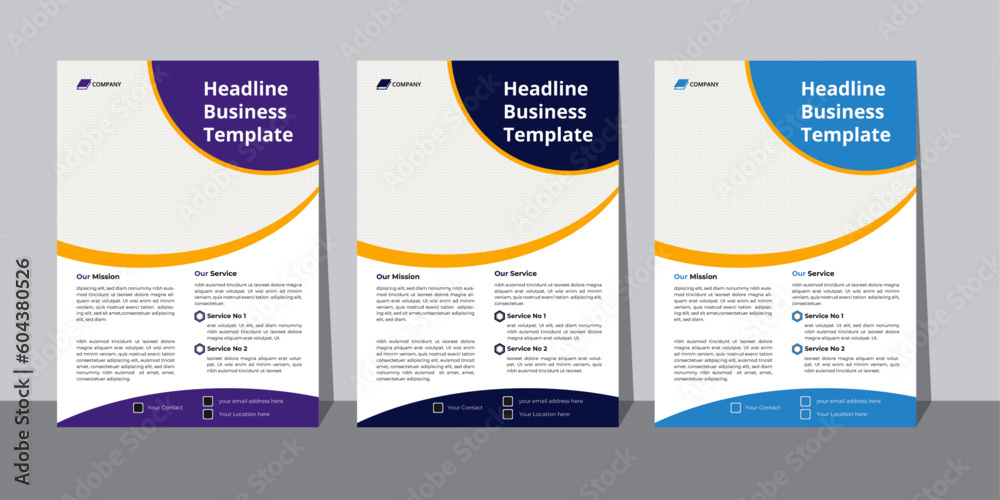 Corporate business flyer template design with blue color. Flyer design ...