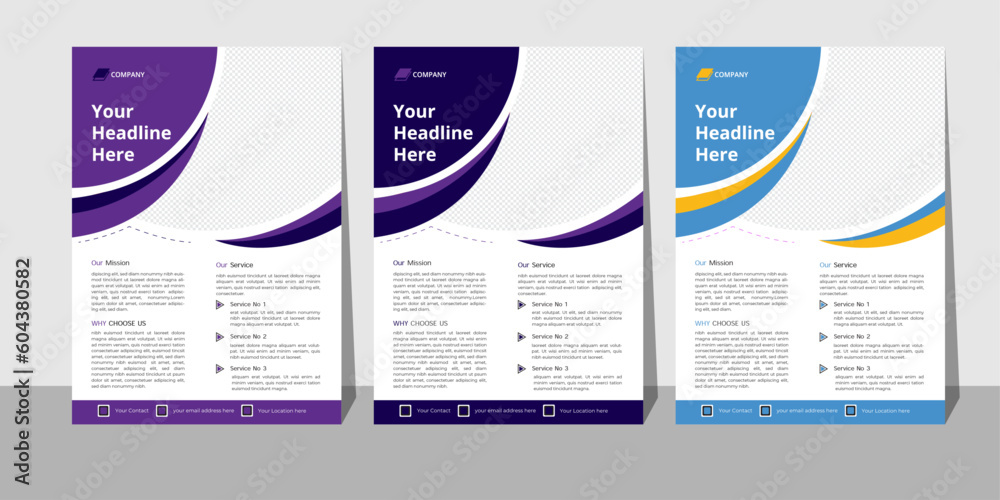 Corporate business flyer template design with blue color. Flyer design ...