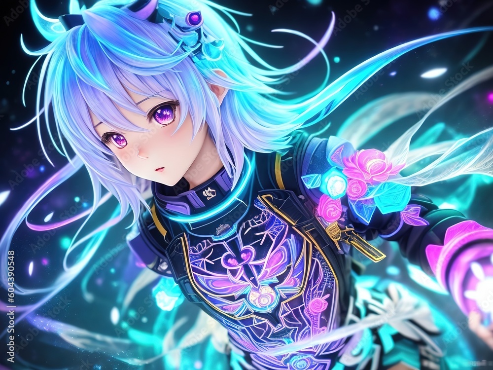 Flash chibi artstyle, Full body, Beautiful anime waifu style boy ...