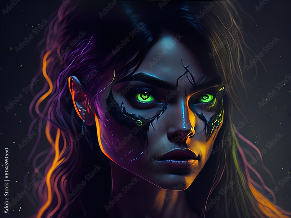 A mysterious and mesmerizing image of a beautiful, brooding woman with ...