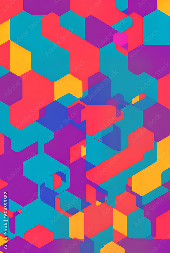 Colorful geometric background with giant square panels various sizes ...