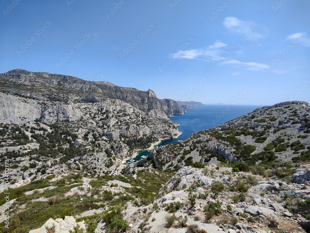 Vue calanques de marseille - Cassis - Morgiou depuis les crêtes de ...