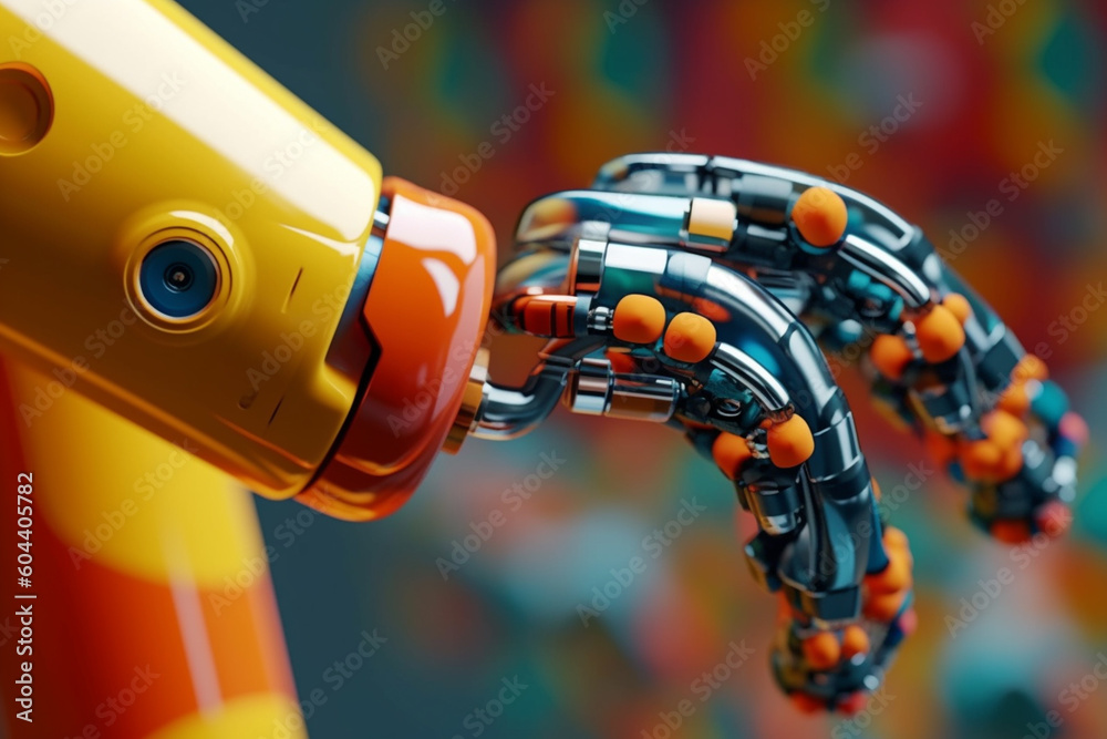 robotic arm equipped with advanced AI algorithms, demonstrating its ...