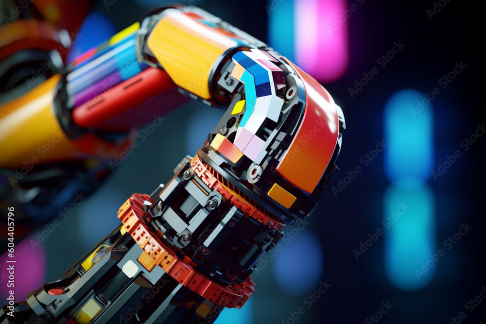 robotic arm equipped with advanced AI algorithms, demonstrating its ...