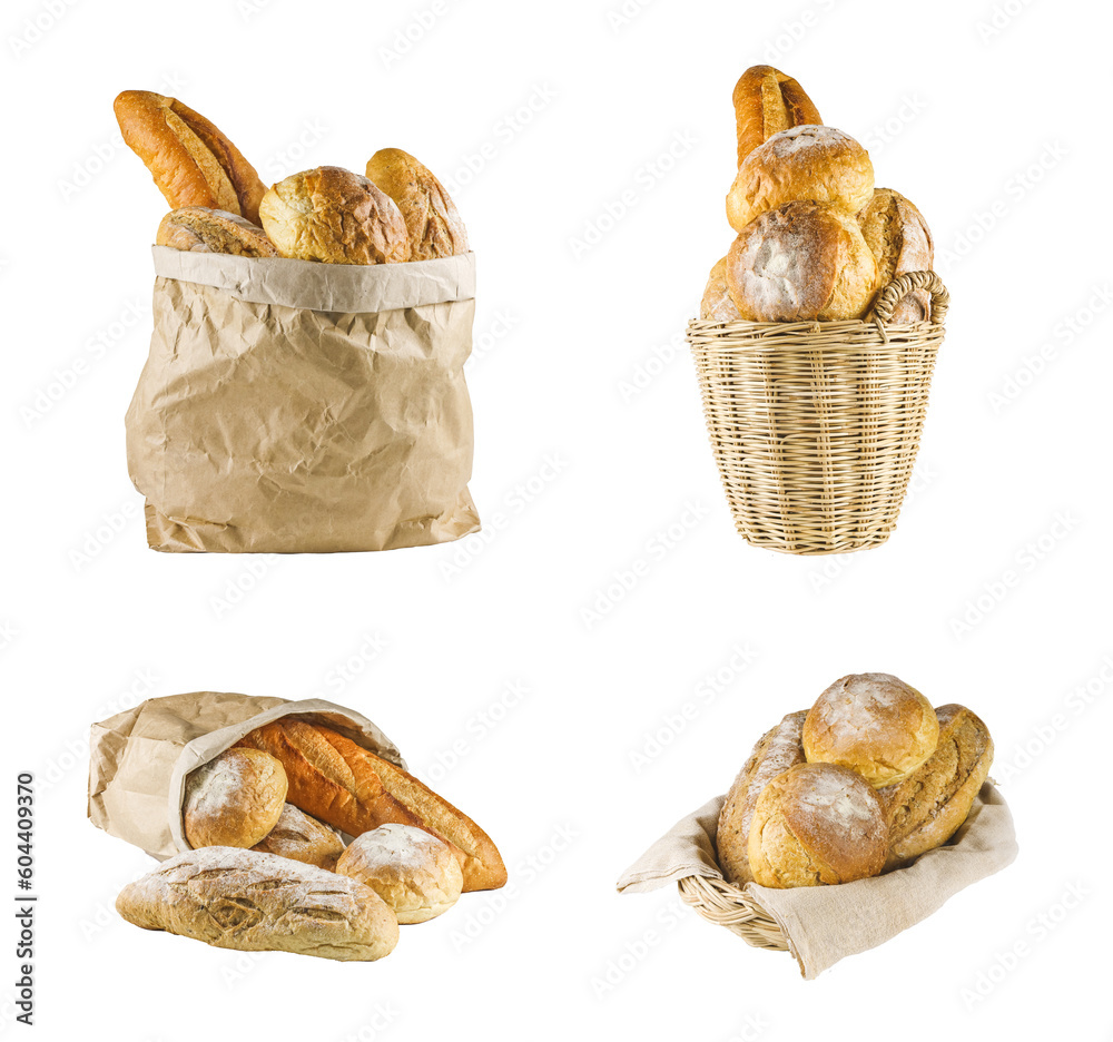 Freshly baked. Different kinds of fresh bread. Fresh fragrant bread ...