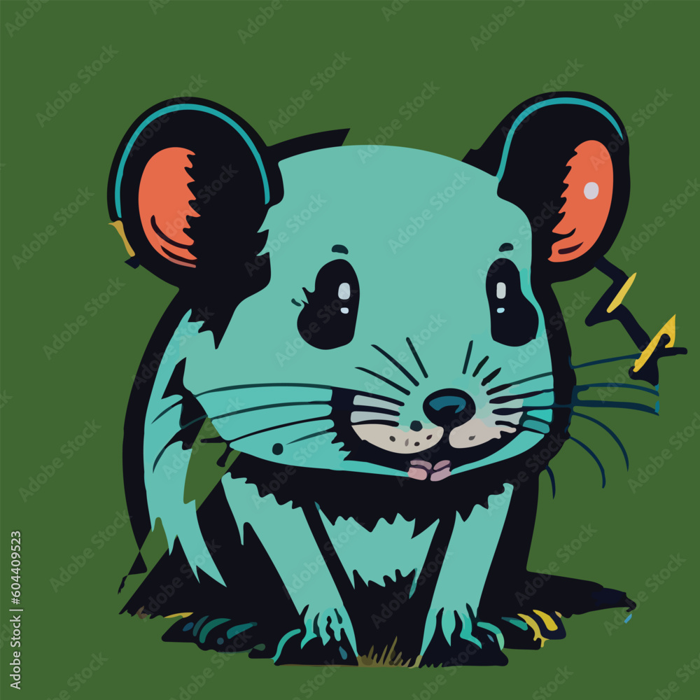 Explore the fusion of cuteness and pop culture by illustrating a rat in ...