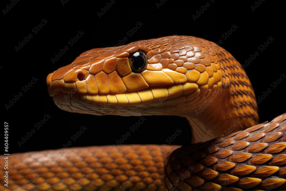 A close-up view of an inland taipan, one of the world's most venomous ...