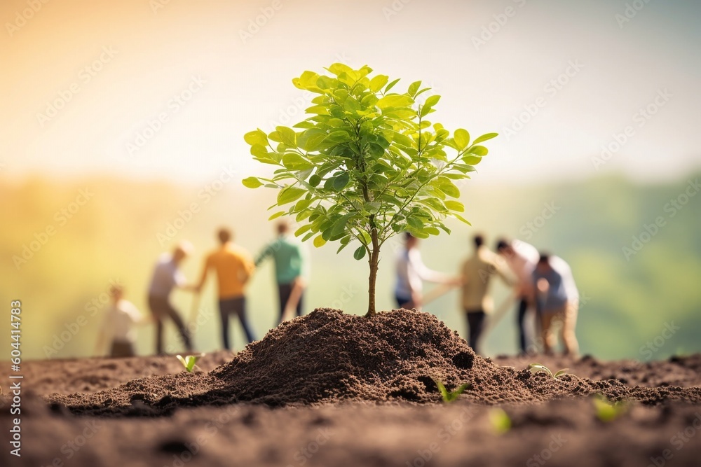 Environmental cooperation. Unity of businesspeople and community ...