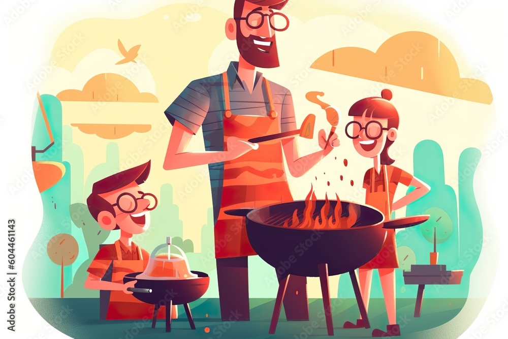 Father's Day illustration and pictures designed to depict father love ...