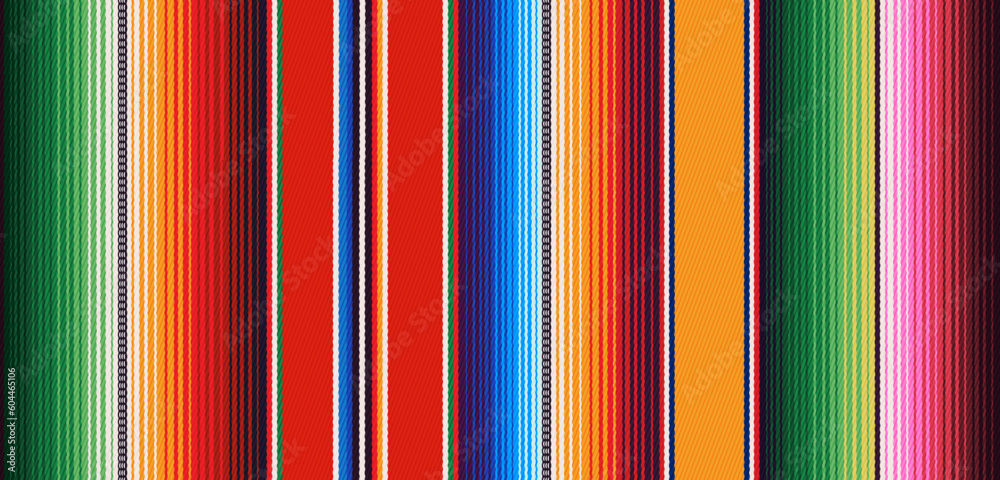 Realistic mexican blanket stripes seamless pattern. Multicolored ...