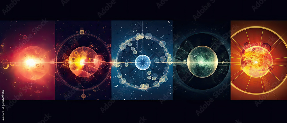 Interior of a nuclear reactor, showing the immense power of atomic ...